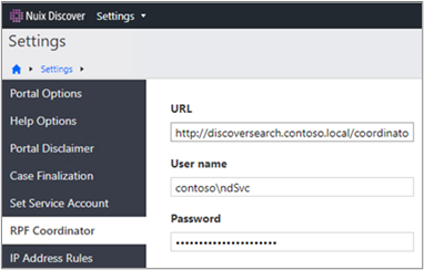 Nuix Discover configuration